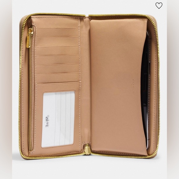 Coach | Bags | Coach Dempsey Large Phone Wallet In Signature Jacquard ...